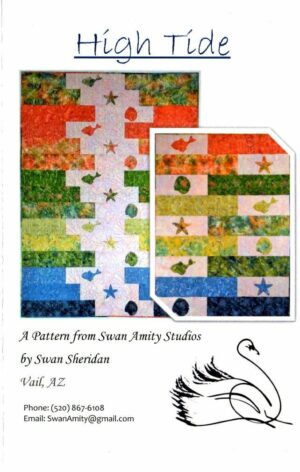 High Tide Quilt Pattern – Swan Amity Studios – Galapagos Ocean Coral Reef Beach – CREEKSIDE QUILTS
