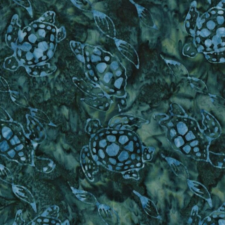 Batik Textiles – 5330 – Navy Blue Sea Turtles – Galapagos – CREEKSIDE ...
