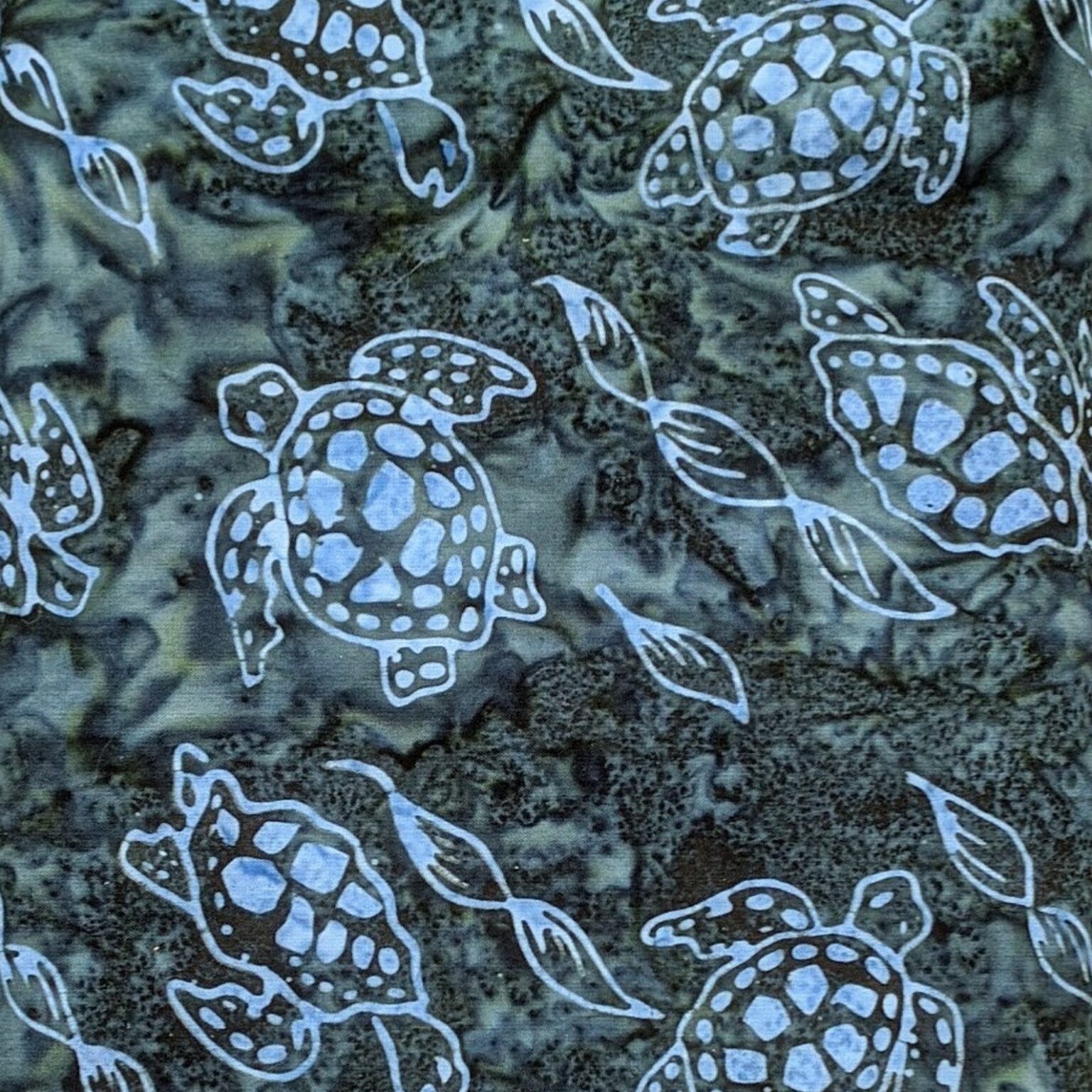 Batik Textiles – 5330 – Navy Blue Sea Turtles – Galapagos – CREEKSIDE ...
