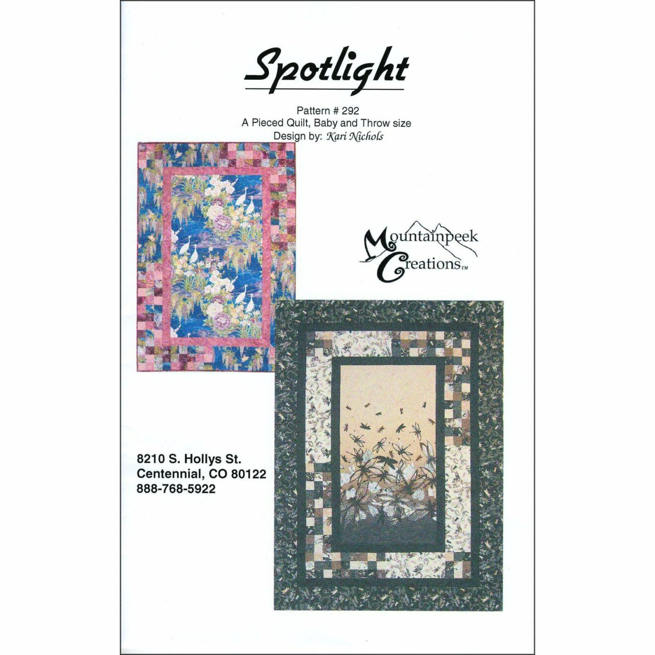Spotlight Quilt Pattern – Mountainpeek Creations – Kari Nichols ...