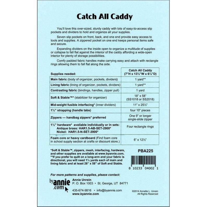 Catch All Caddy – Sewing Pattern – Byannie.com – Multipurpose Oversized ...
