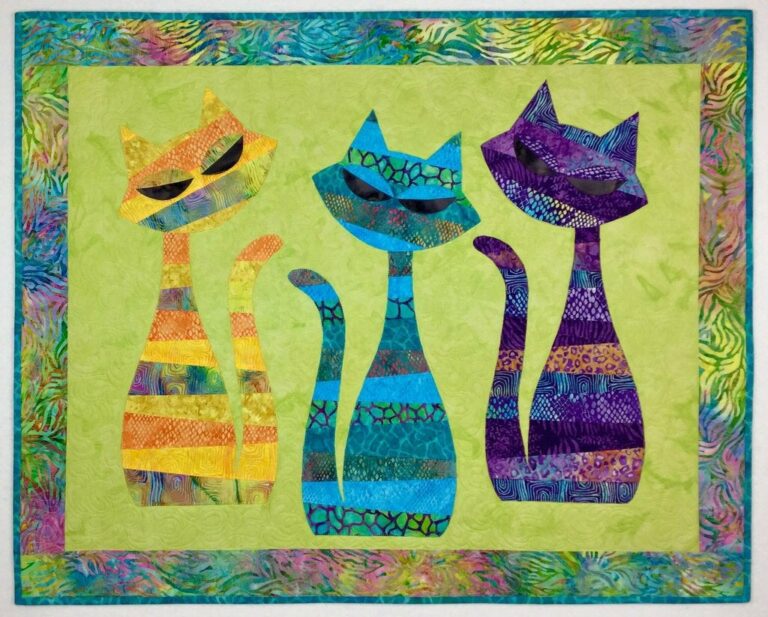 Mod Cat Quilt Pattern – Colourwerx – Colorful Contemporary Modern ...
