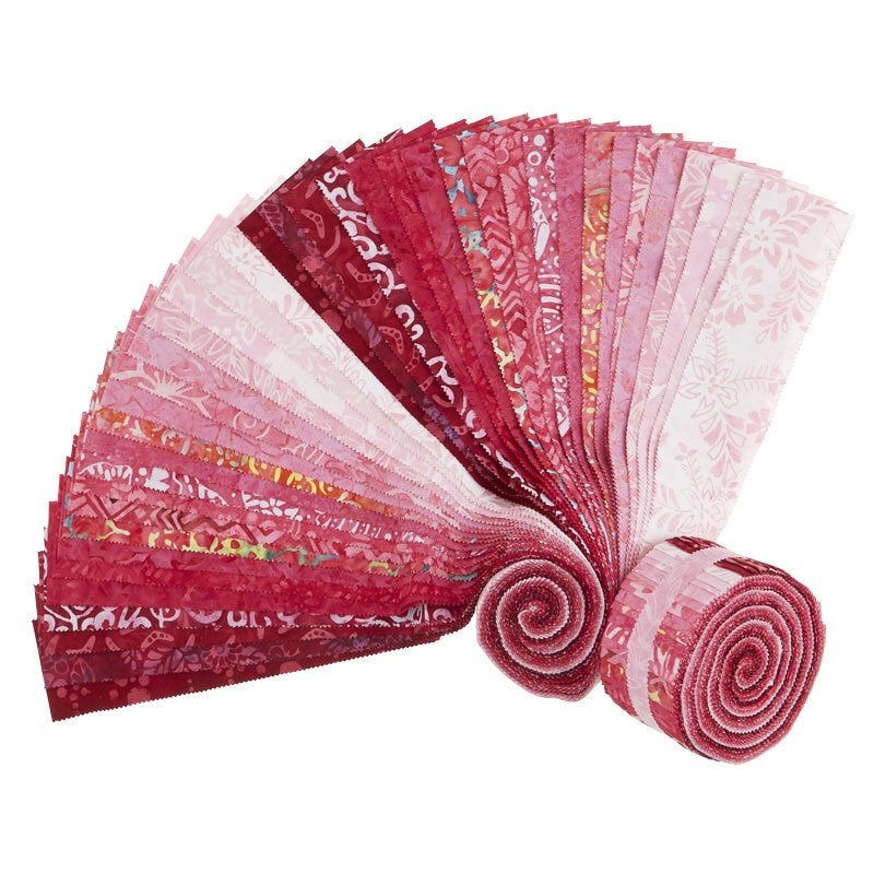 Maywood Studio – 2.5″ Strip Set – Java Batiks – Bright Pinks – Jelly ...
