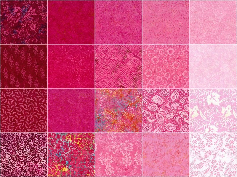 Maywood Studio – 2.5″ Strip Set – Java Batiks – Bright Pinks – Jelly ...