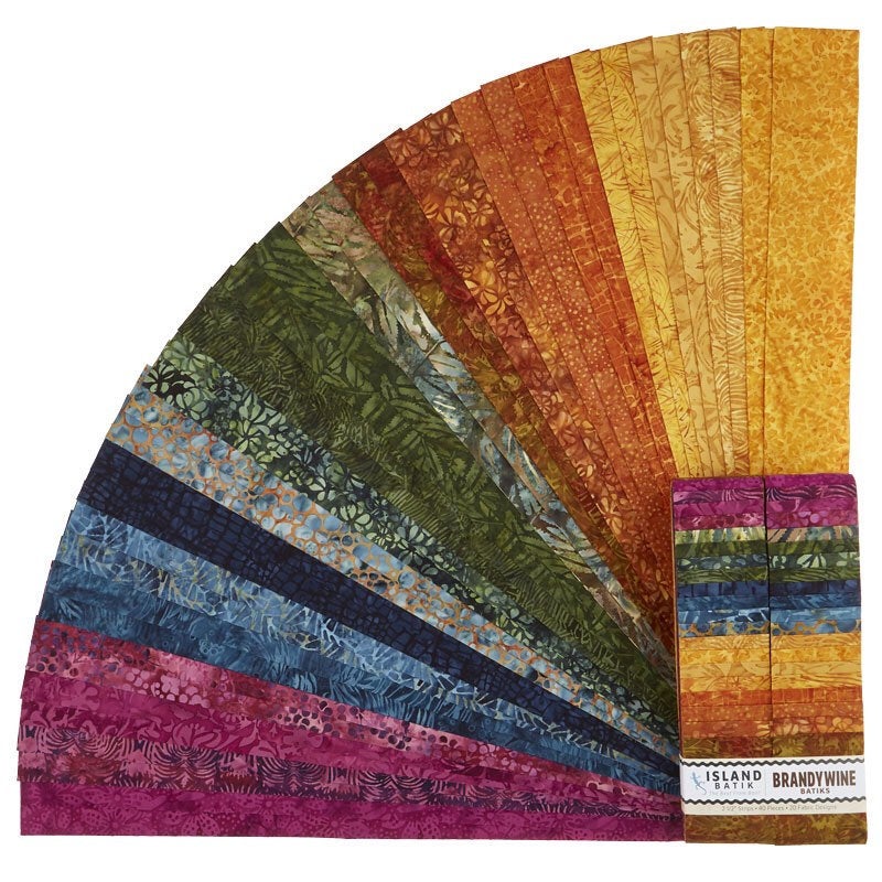 Island Batik – Brandywine – 2.5″ Strip Set – Strip Pack ST – Deep ...