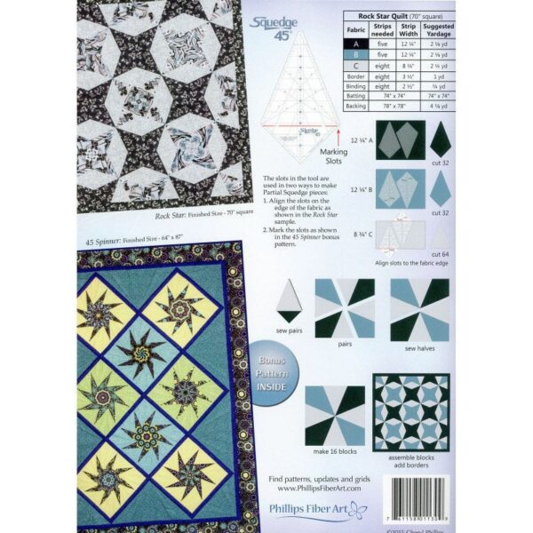 Squedge 45 Degree Template Tool – Phillips Fiber Art – Cheryl Phillips ...