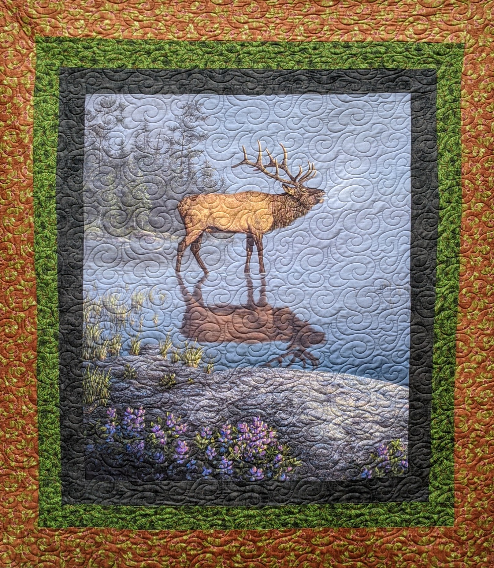Longarm Quilting for Linda Willer – Elk – CREEKSIDE QUILTS