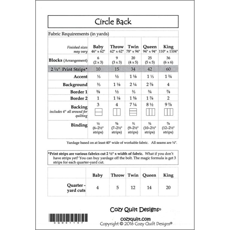 Circle Back Quilt Pattern – Cozy Quilt Designs – Daniela Stout – Strip ...