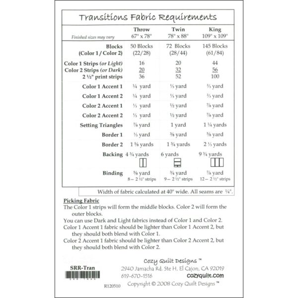 Transitions Quilt Pattern – Cozy Quilt Designs – Daniela Stout – Strip ...