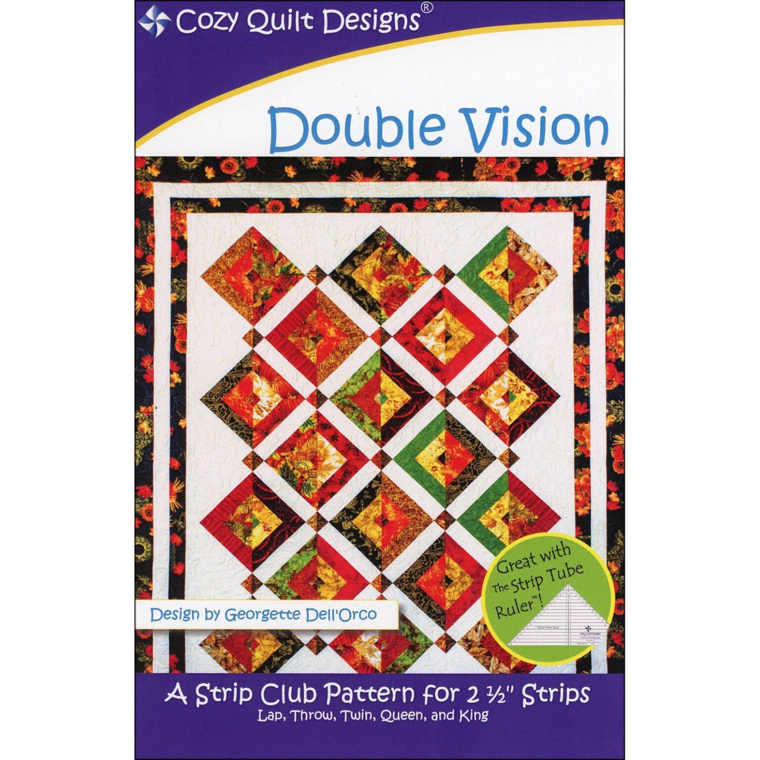 Double Vision Quilt Pattern – Cozy Quilt Designs – Georgette Dell’Orco ...
