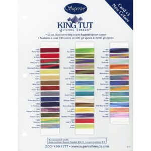 KING TUT Color Card #3 – Superior Threads – CREEKSIDE QUILTS