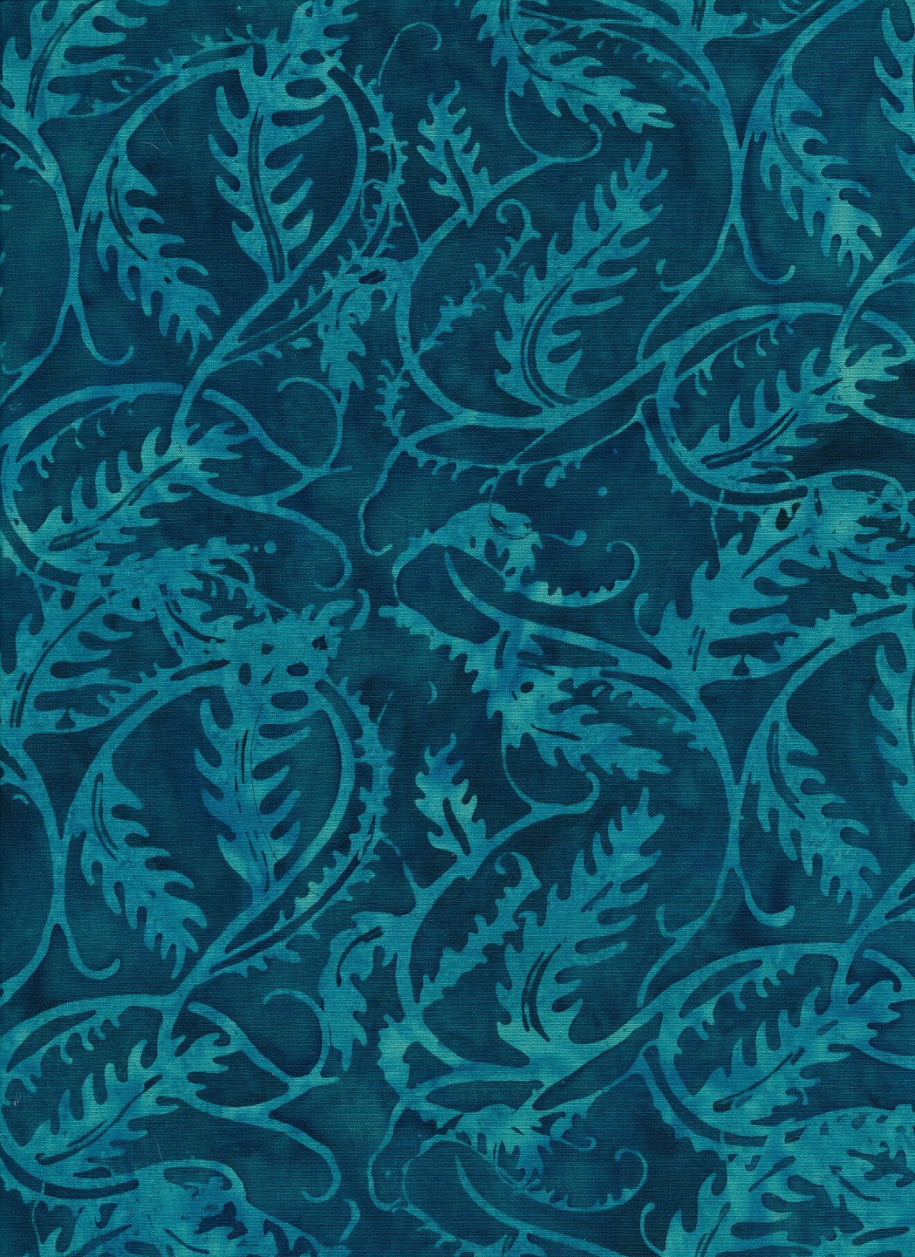 Majestic Batiks – Madrid 812 – Deep Teal Blue Vine – Fabric Blender ...