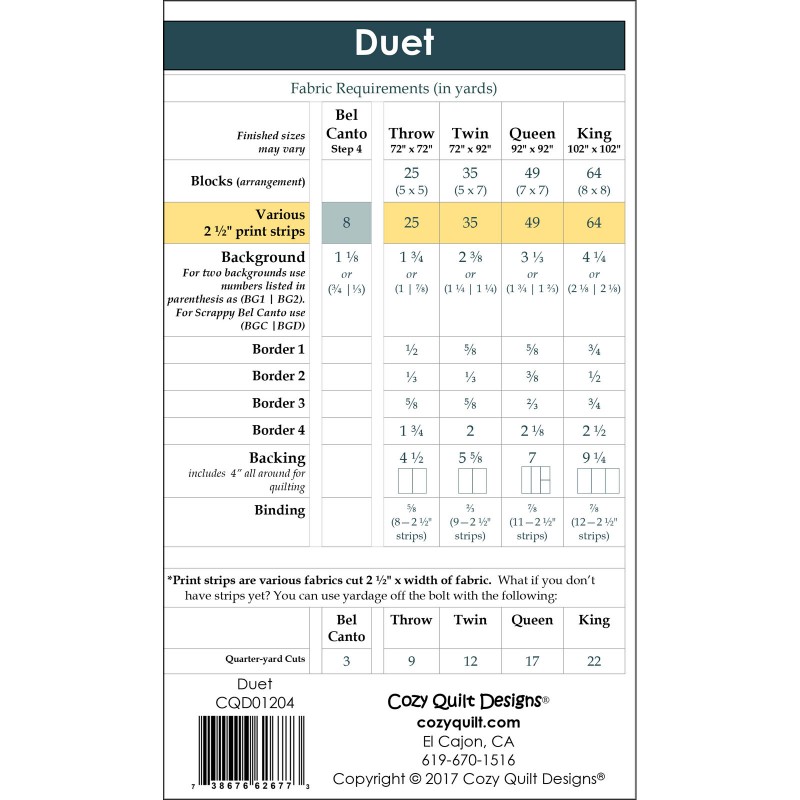 DUET Quilt Pattern – Step 4 – Cozy Quilt Designs – Daniela Stout ...
