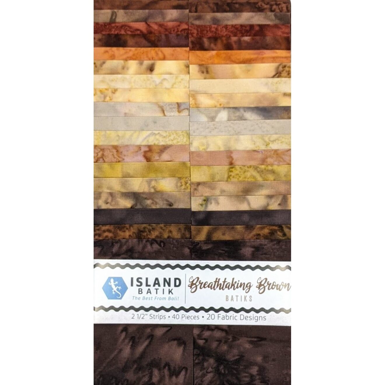 Island Batik – IB 2.5″ Strip Pack SP – Breathtaking Brown – Foundations ...
