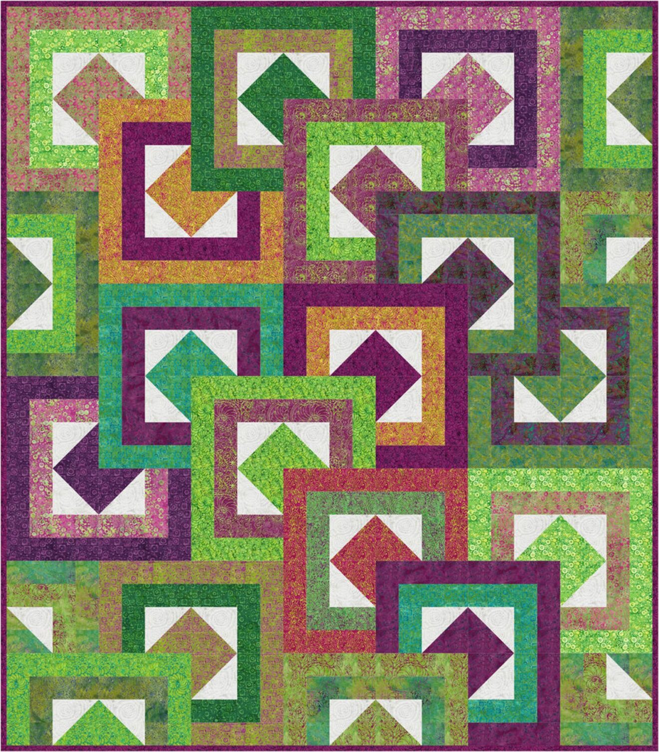 All Stacked Up Quilt Pattern – Colourwerx – Colorful Contemporary ...