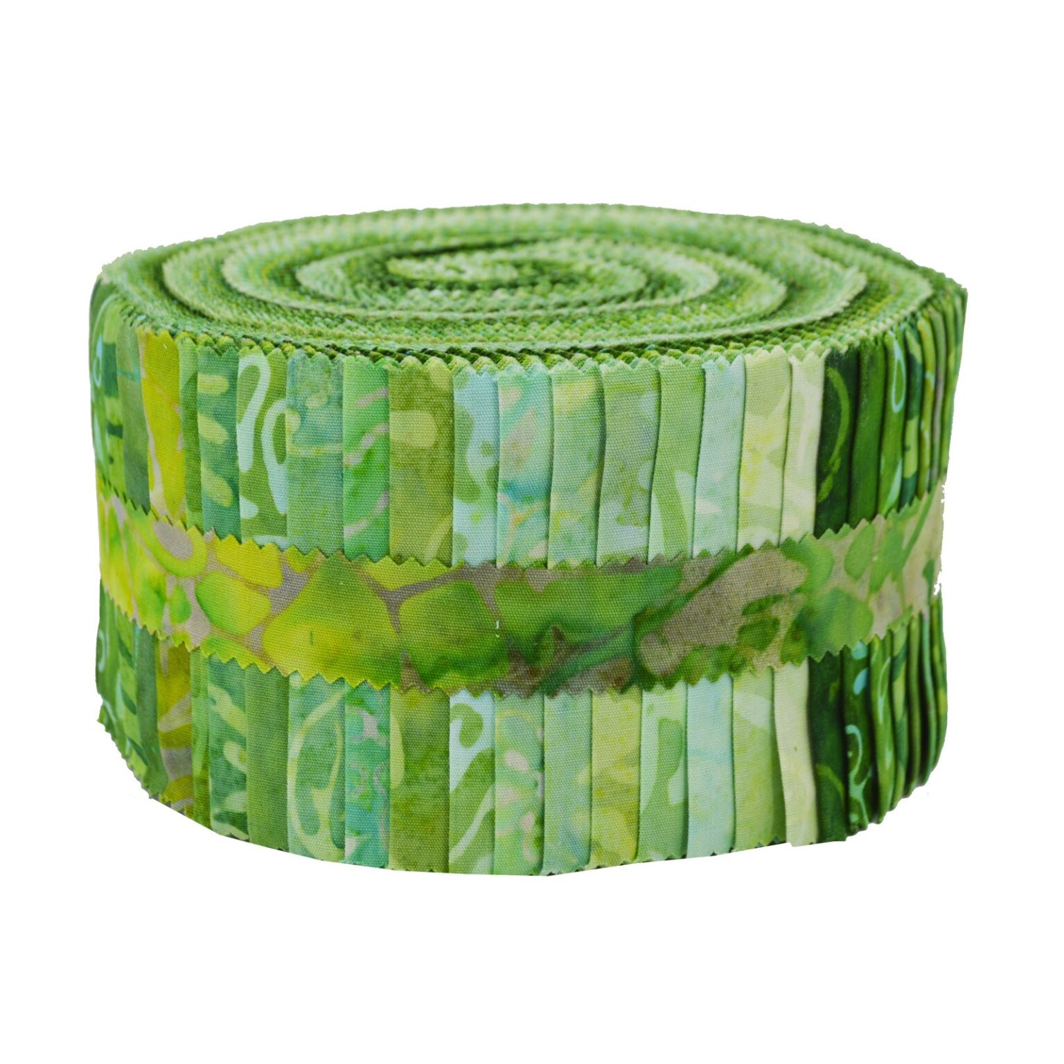 Maywood Studio – 2.5″ Green Fabric Strips – Java Batik Jelly Roll ...