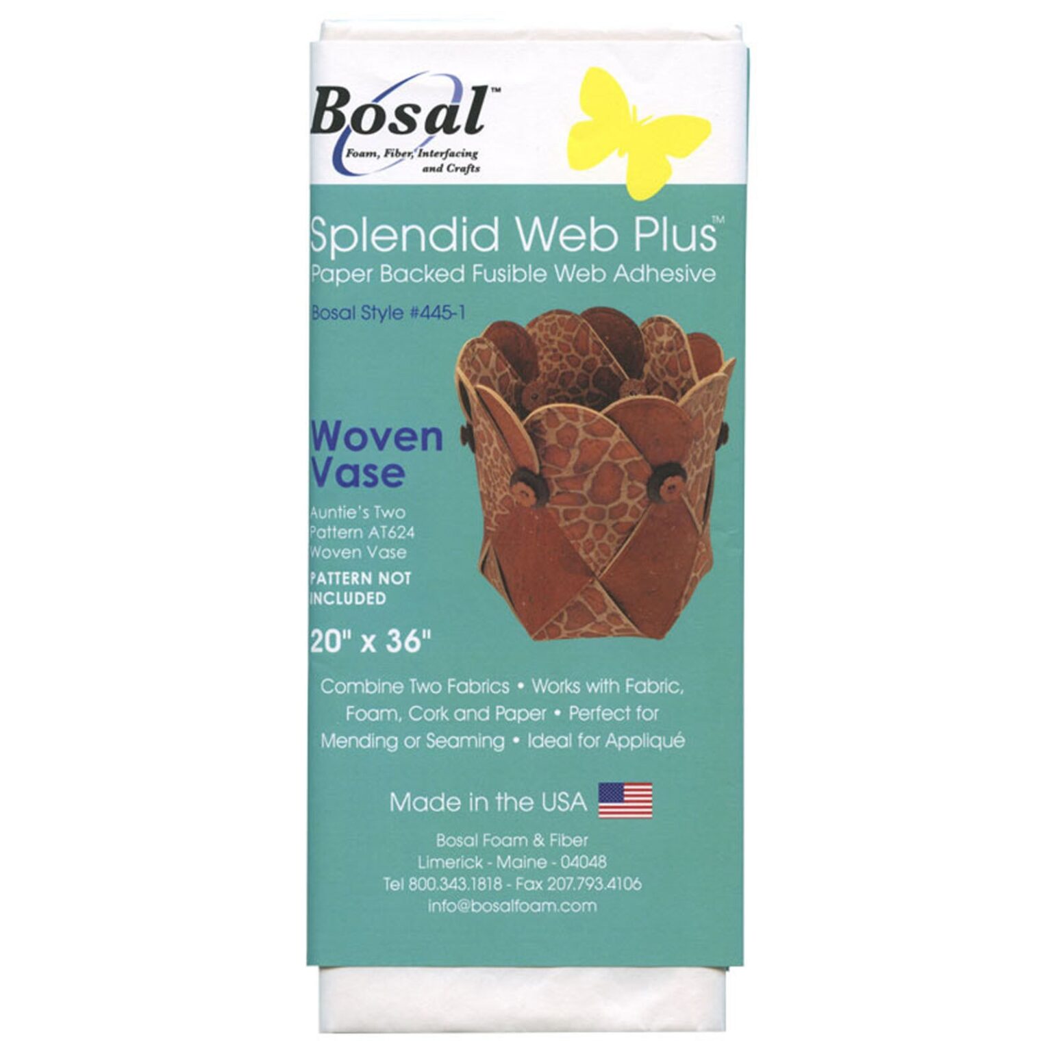 WOVEN VASE Splendid Web Plus 20″ x 36″ – Bosal Paper Backed Fusible Web ...