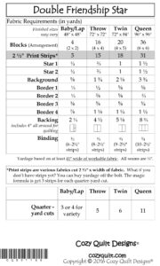 Double Friendship Star Quilt Pattern – Cozy Quilt Designs – Daniela ...