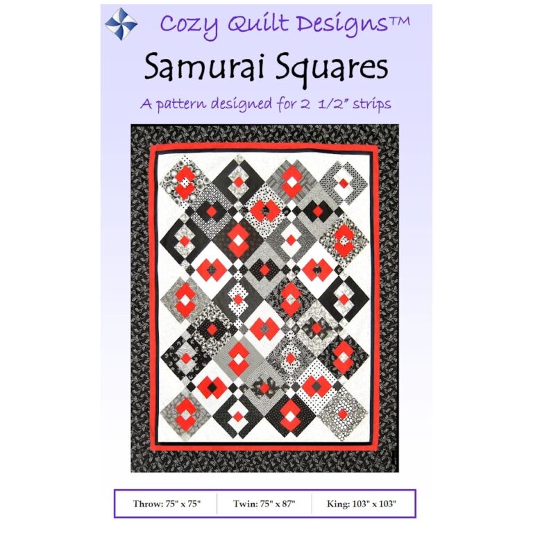 Samurai Squares Quilt Pattern – Cozy Quilt Designs – Daniela Stout ...
