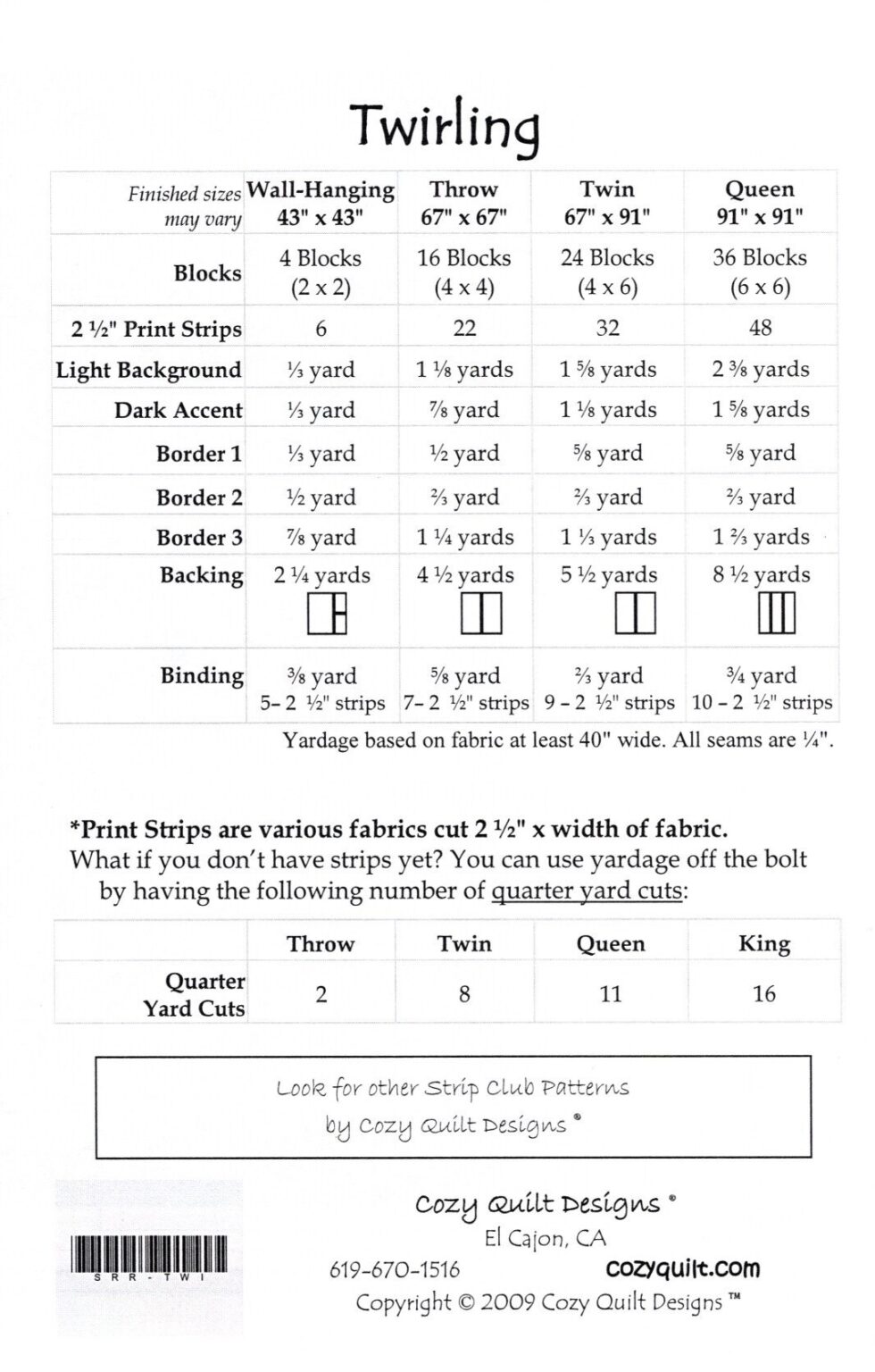 Twirling Quilt Pattern – Cozy Quilt Designs – Daniela Stout – Strip ...