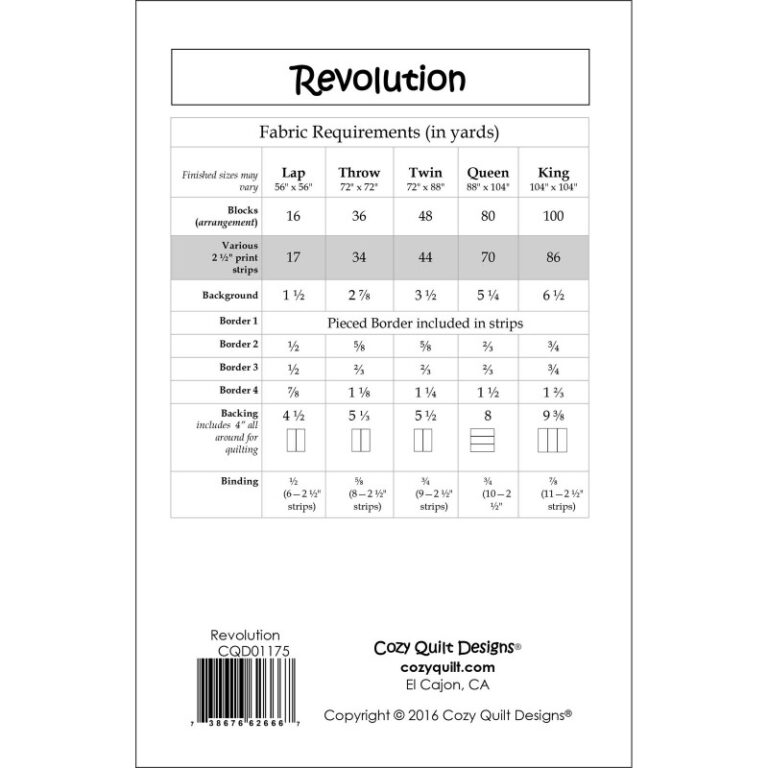 Revolution Quilt Pattern – Cozy Quilt Designs – Daniela Stout – Strip ...