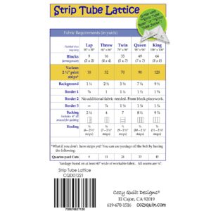 Strip Tube Lattice Quilt Pattern – Cozy Quilt Designs – Daniela Stout ...