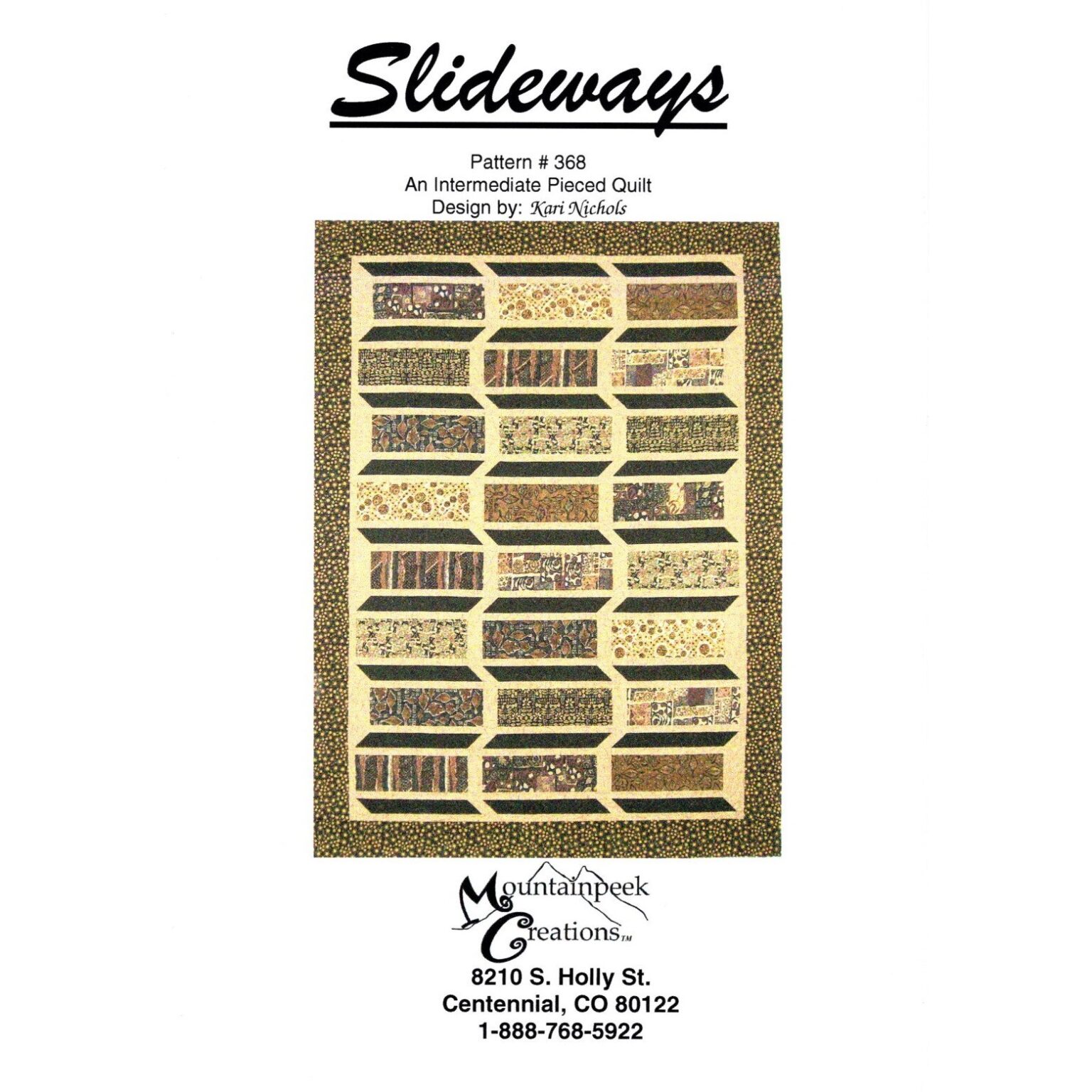 Slideways Quilt Pattern – Mountainpeek Creations – Kari Nichols ...