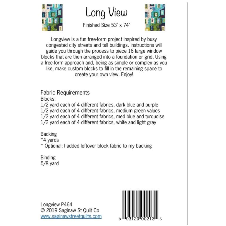 Longview Quilt Pattern – Saginaw Street Quilts – Karla Alexander ...