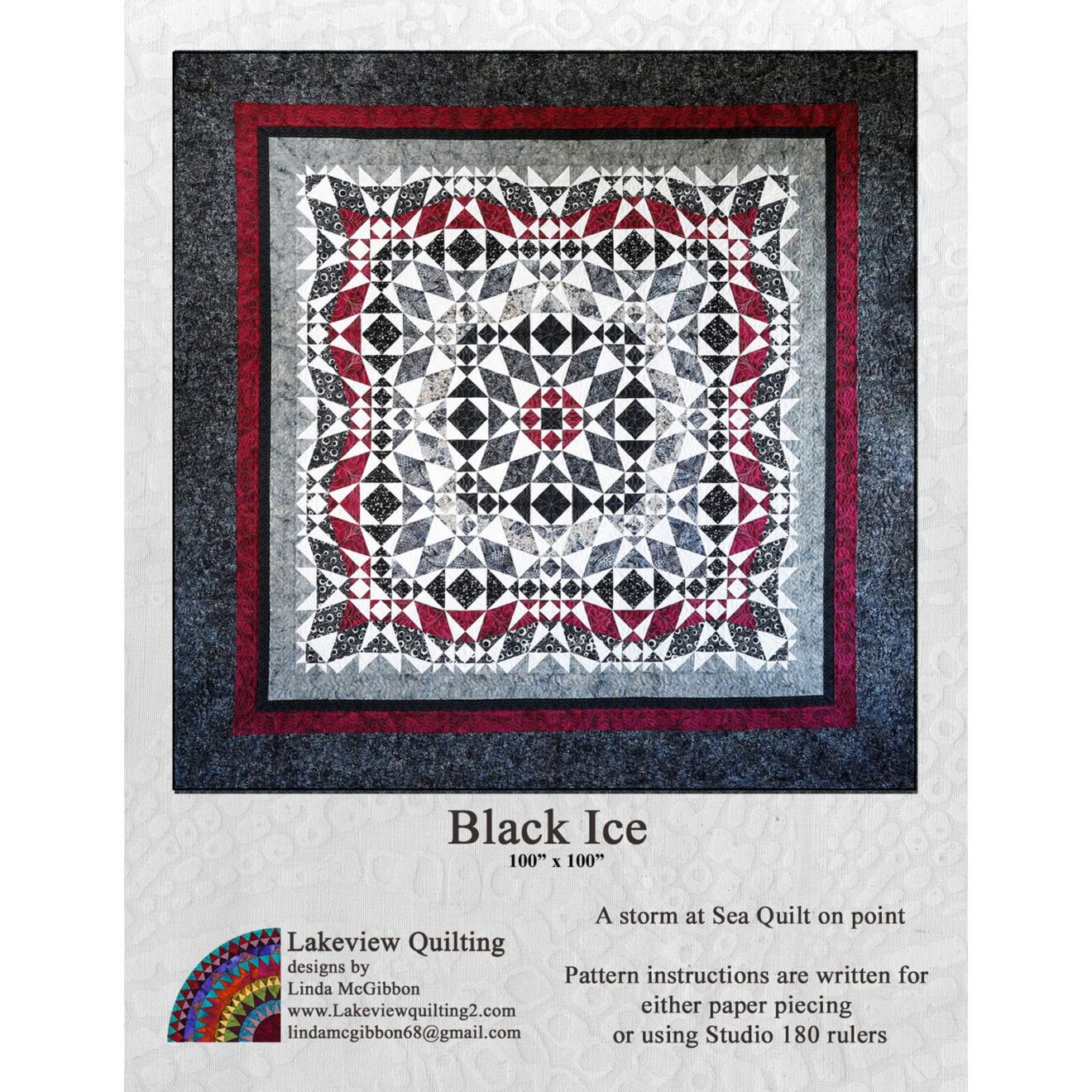 Black Ice Quilt Pattern – Lakeview Quilting – Linda McGibbon ...