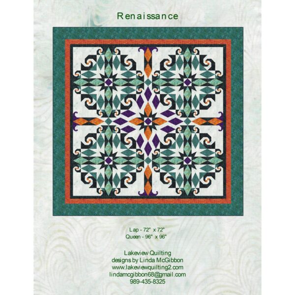 Renaissance Quilt Pattern – Lakeview Quilting – Linda McGibbon – Island ...