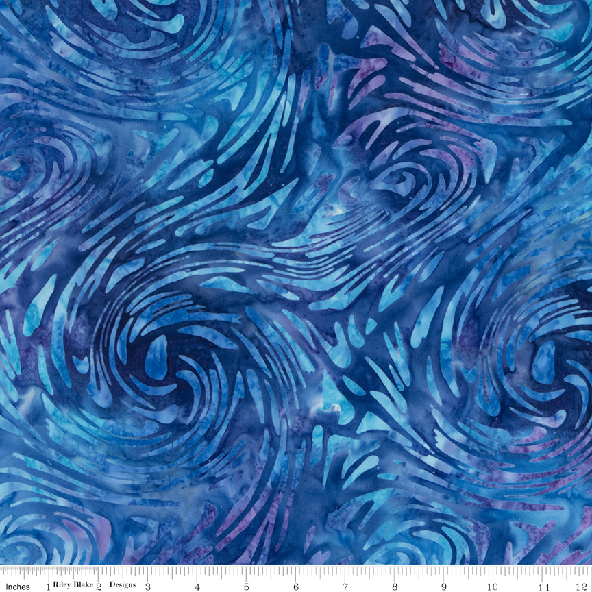 Riley Blake – BTPT1146 Blue Violet Multi – Expressions – Batik Fabric ...