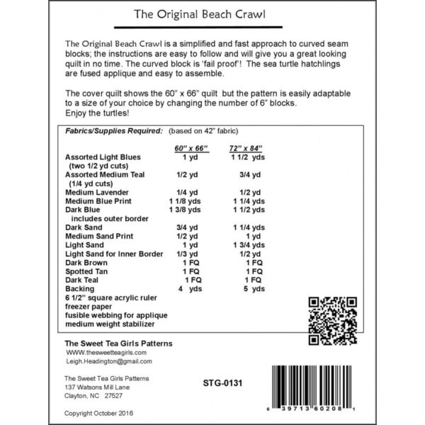 The Original BEACH CRAWL Quilt Pattern – The Sweet Tea Girls ...
