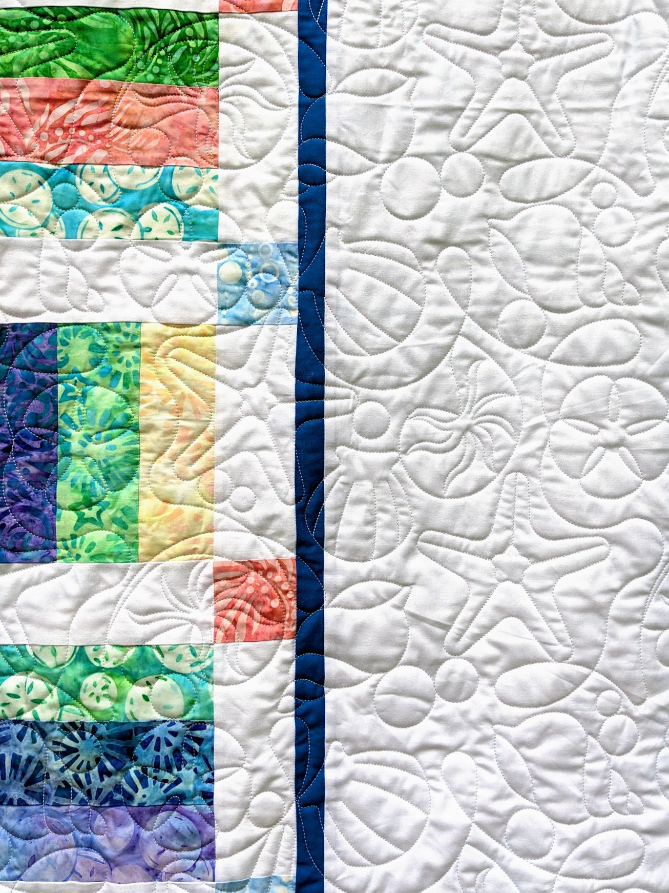 Longarm Quilting for Sue H. – Sea Shell Ocean Quilt – CREEKSIDE QUILTS