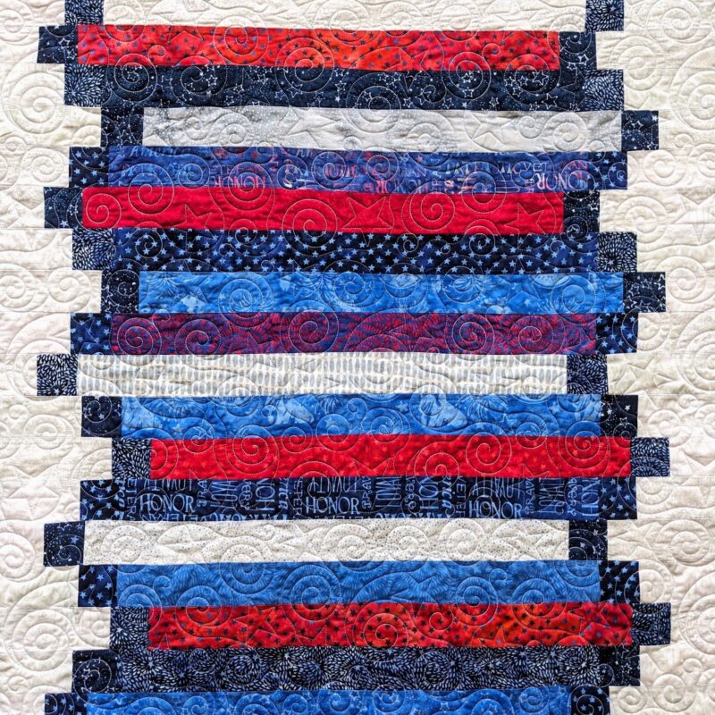 Longarm Quilting for Emily D – Patriotic – CREEKSIDE QUILTS