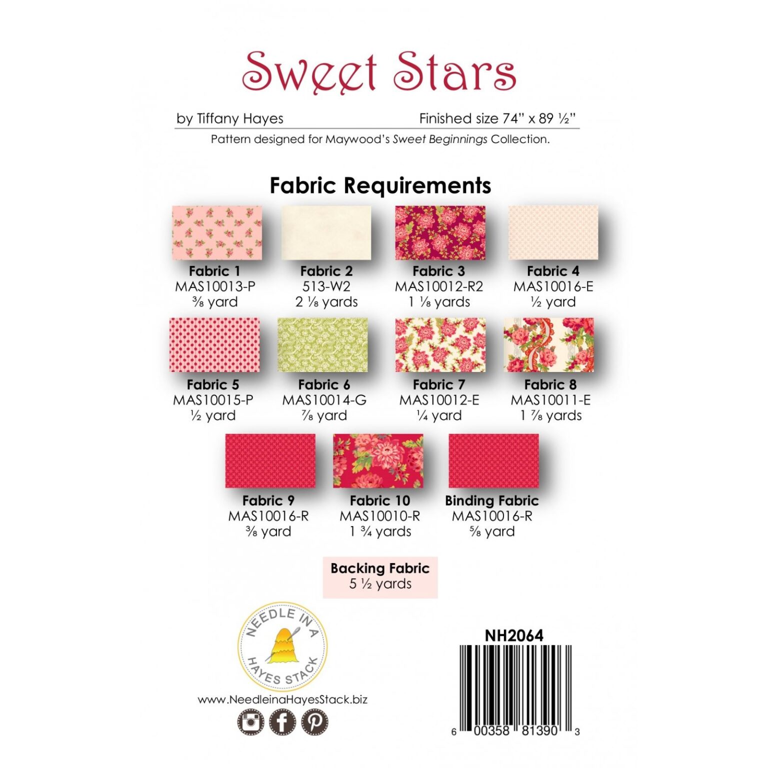Sweet Stars Quilt Pattern – Needle In A Hayes Stack – Tiffany Hayes ...