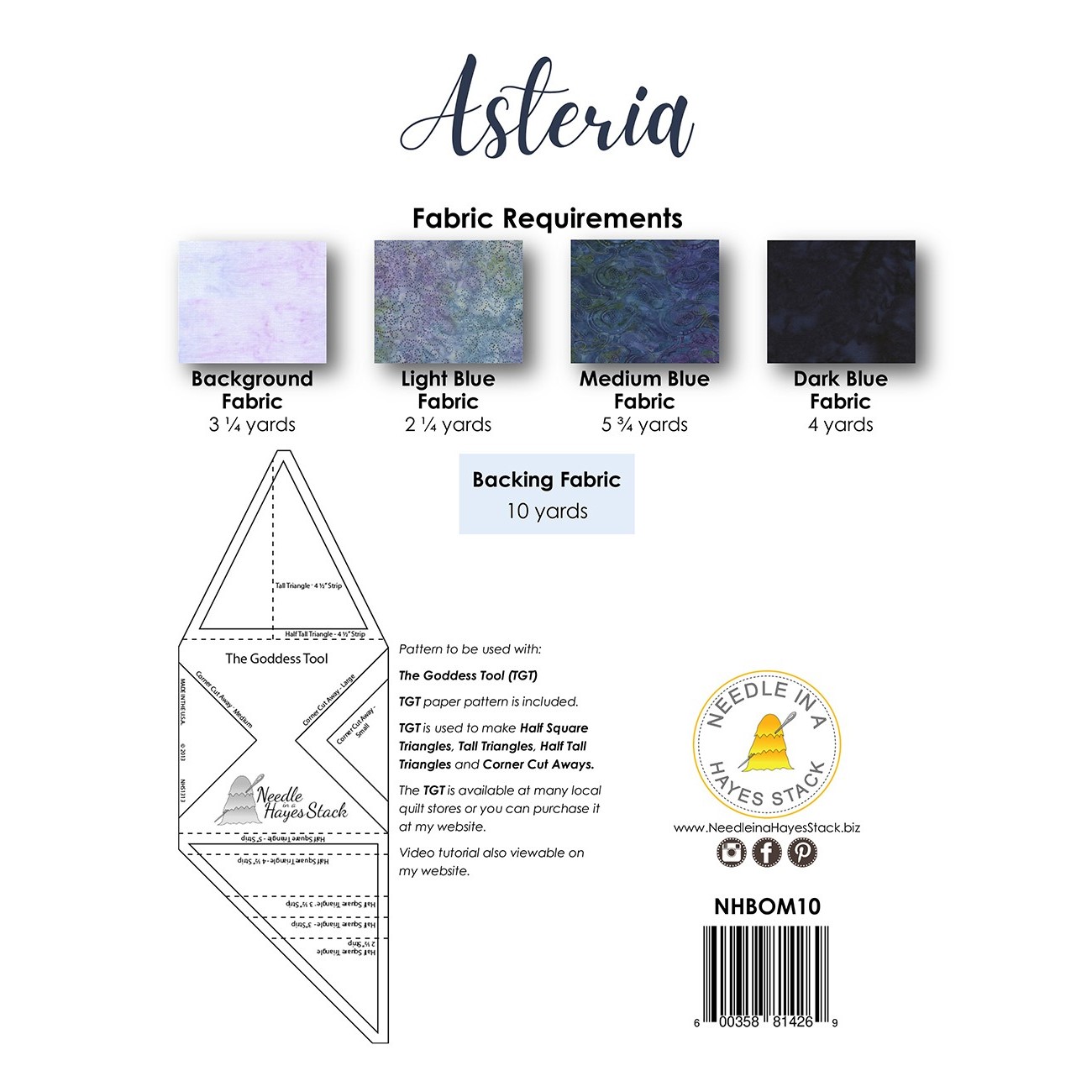 Asteria BOM Quilt Pattern – Needle In A Hayes Stack – Tiffany Hayes ...