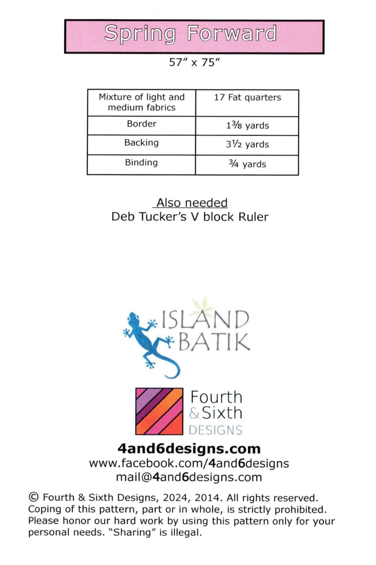 Spring Forward Quilt Pattern – Fourth & Sixth Designs – CREEKSIDE QUILTS