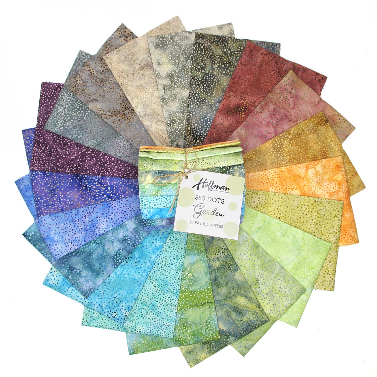 Hoffman California – Garden 885-727 Fat Quarter Bundle – 20 Batik Fabrics – CREEKSIDE QUILTS