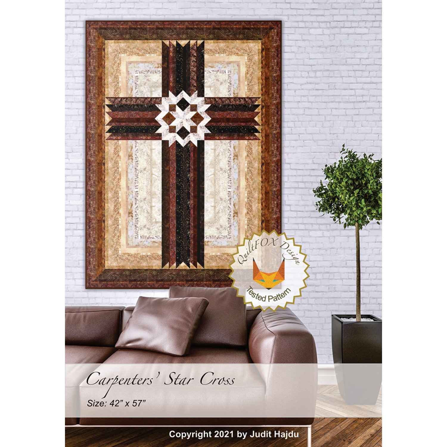 Carpenters’ Star Cross Quilt Pattern – QuiltFOX Design – Judit Hajdu ...