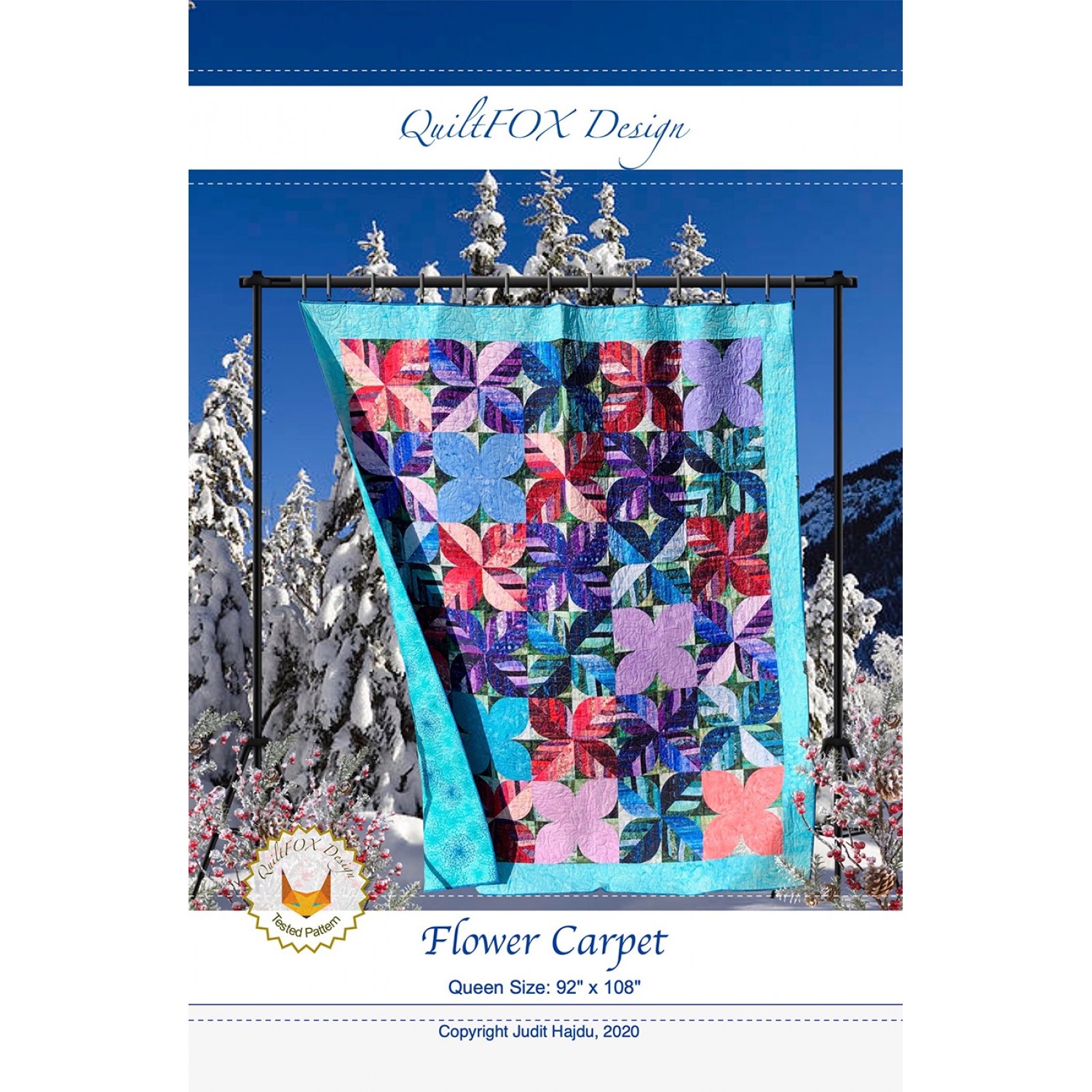 Flower Carpet Quilt Pattern – QuiltFOX Design – Judit Hajdu – CREEKSIDE ...