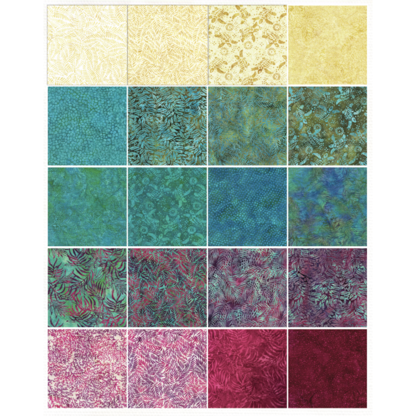 Island Batik – IB 10″ Fabric Stack ST – Tropical Bliss – CREEKSIDE QUILTS