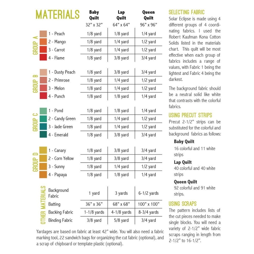 Solar Eclipse Quilt Pattern – Elizabeth Hartman – CREEKSIDE QUILTS