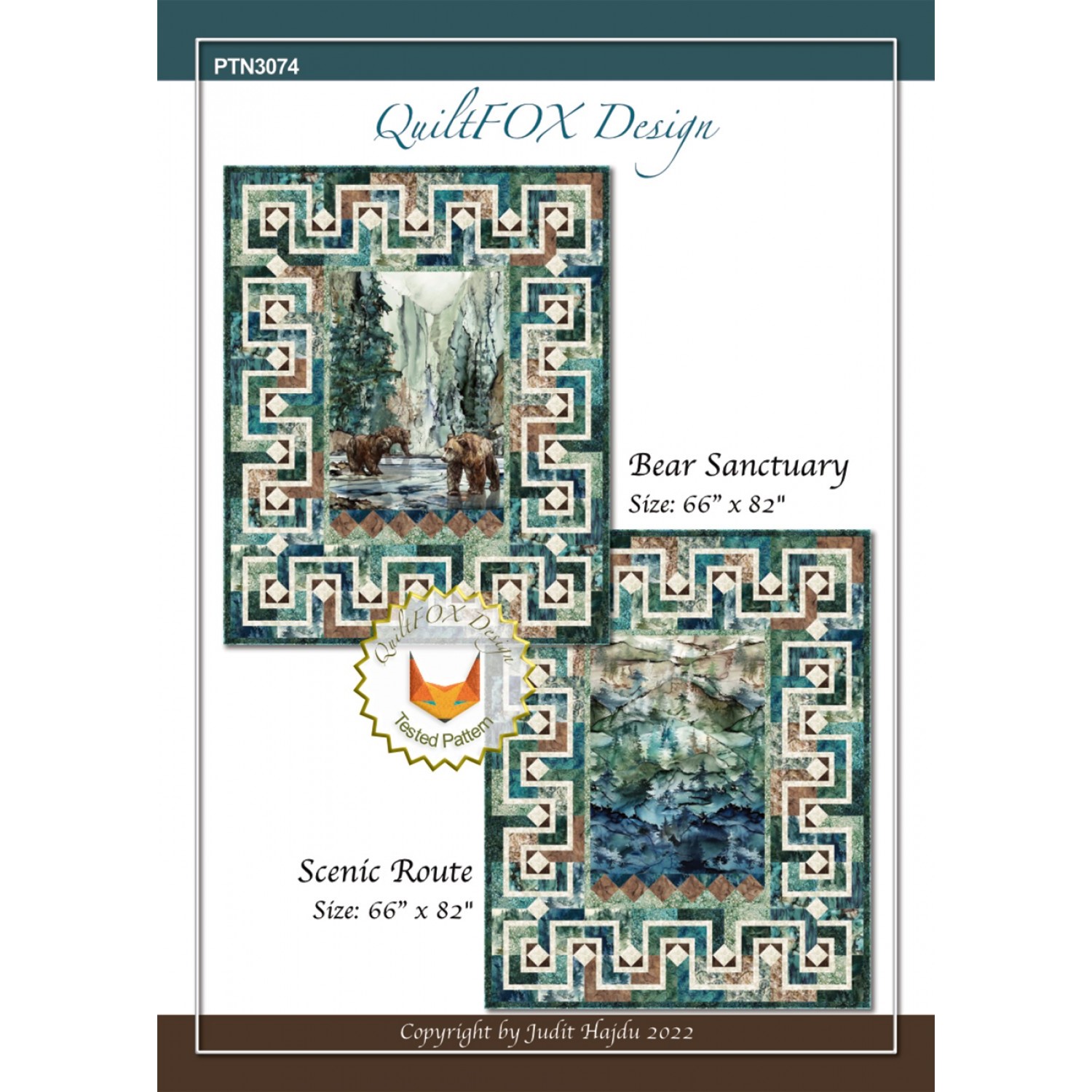 Bear Sanctuary Quilt Pattern – QuiltFOX Design – Judit Hajdu ...