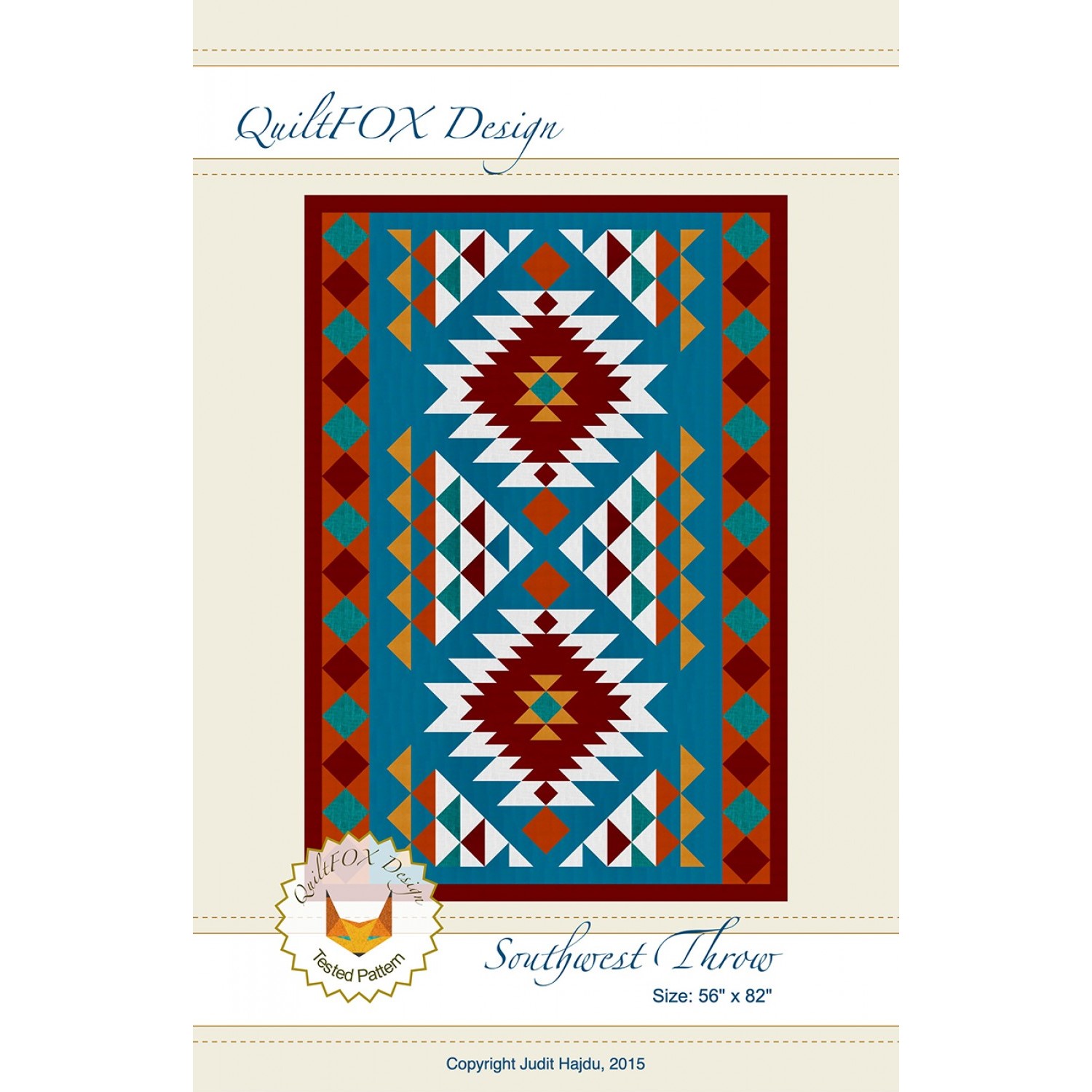 Southwest Throw Quilt Pattern – QuiltFOX Design – Judit Hajdu ...