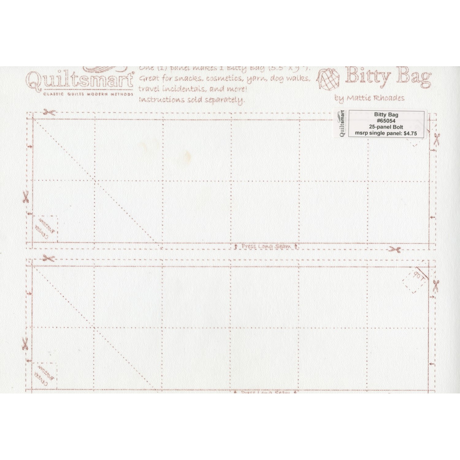 BITTY BAG Printed Interfacing – Quiltsmart – Bolted Interfacing Only ...