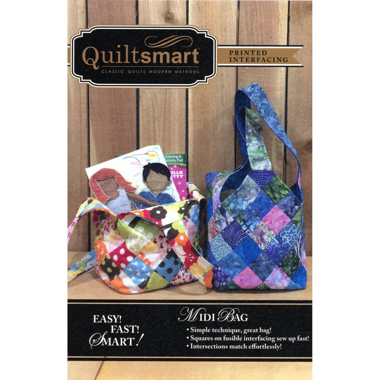 MIDI BAG Pattern – Quiltsmart – Instructions and 2 Interfacing Panels ...