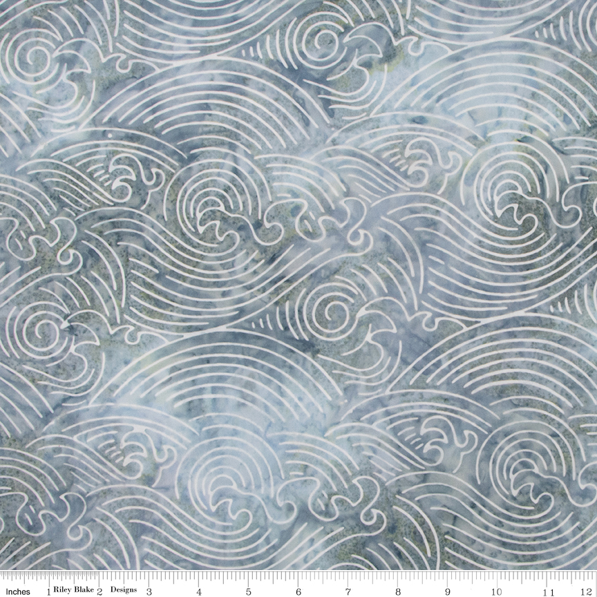 Riley Blake – BTAP1229 Dolphin – Bayou Blues – Batik Fabric – CREEKSIDE ...