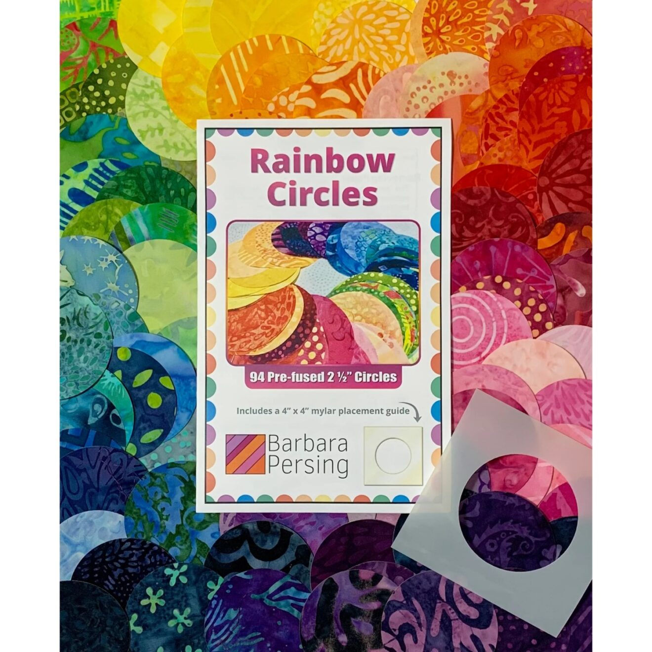 Rainbow Circles – 94 Pre-fused 2.5″ Batik Circles – Barbara Persing ...