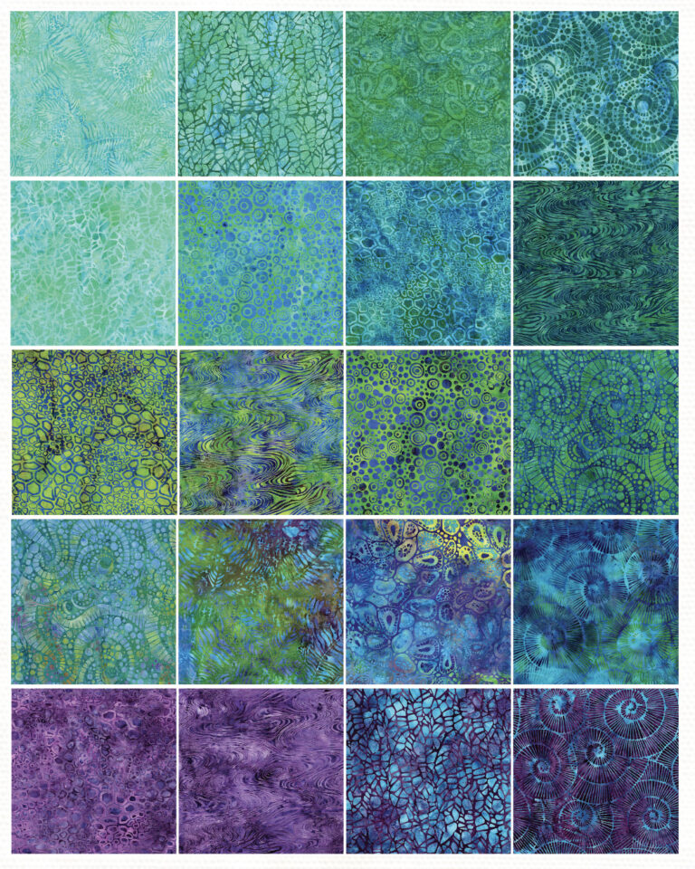 Island Batik – IB 10″ Fabric Stack ST – Fossil Finesse – CREEKSIDE QUILTS