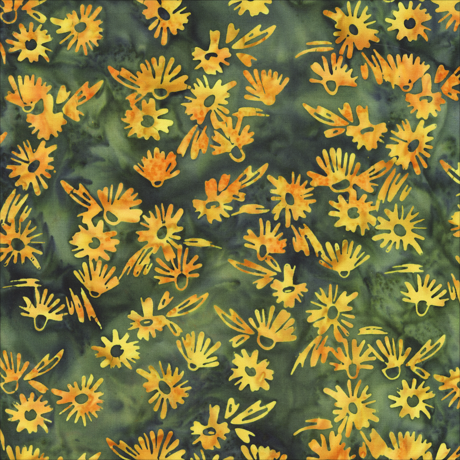 Anthology – 2879Q-X Hazel Green Black-Eyed Susan – Hazel – Batik Fabric ...